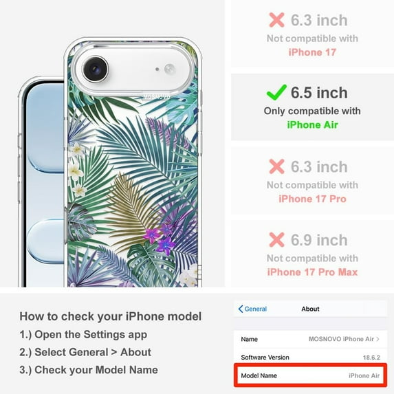 SHILIU-for iPhone Air Case | Military Grade 6.6ft Drop Tested | Camera ...