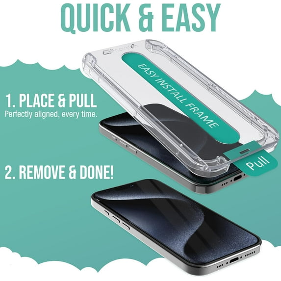 SHILIU-® iPhone 16 Screen Protector + Camera Lens Covers - Tuff Sheet ...