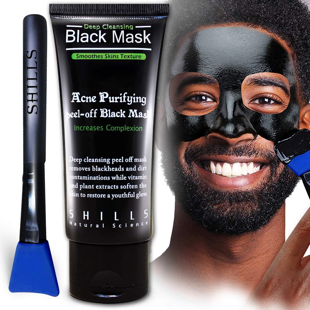 SHILLS Charcoal Mask for Men, Purifying Peel Off Mask, Face Mask Peel ...