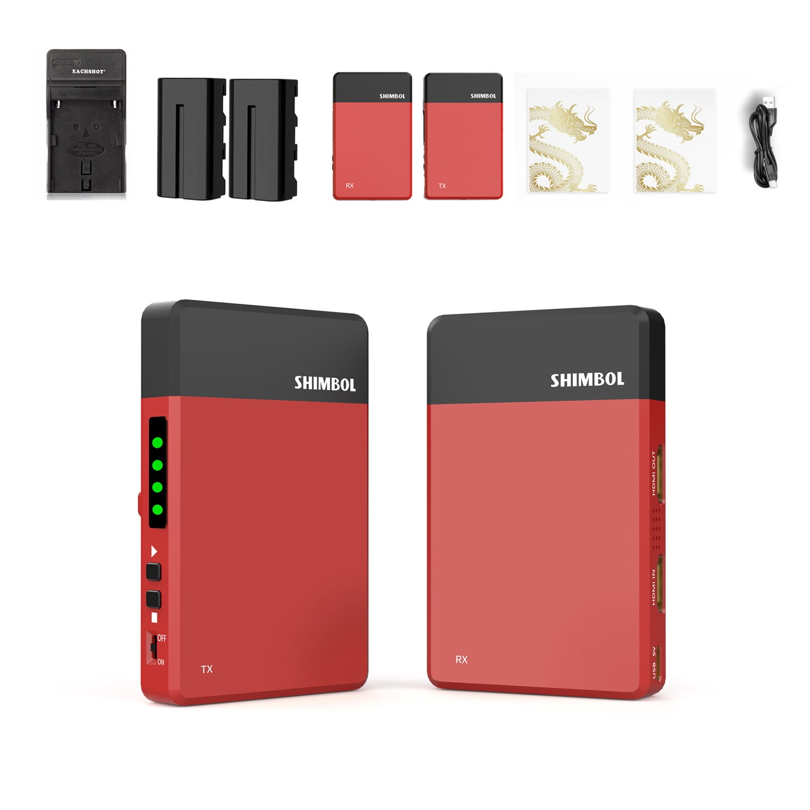 SHIMBOL TP Mini with NPF-550 Battery and Charger Kit, 600ft HDMI Wireless Video Transmission ...