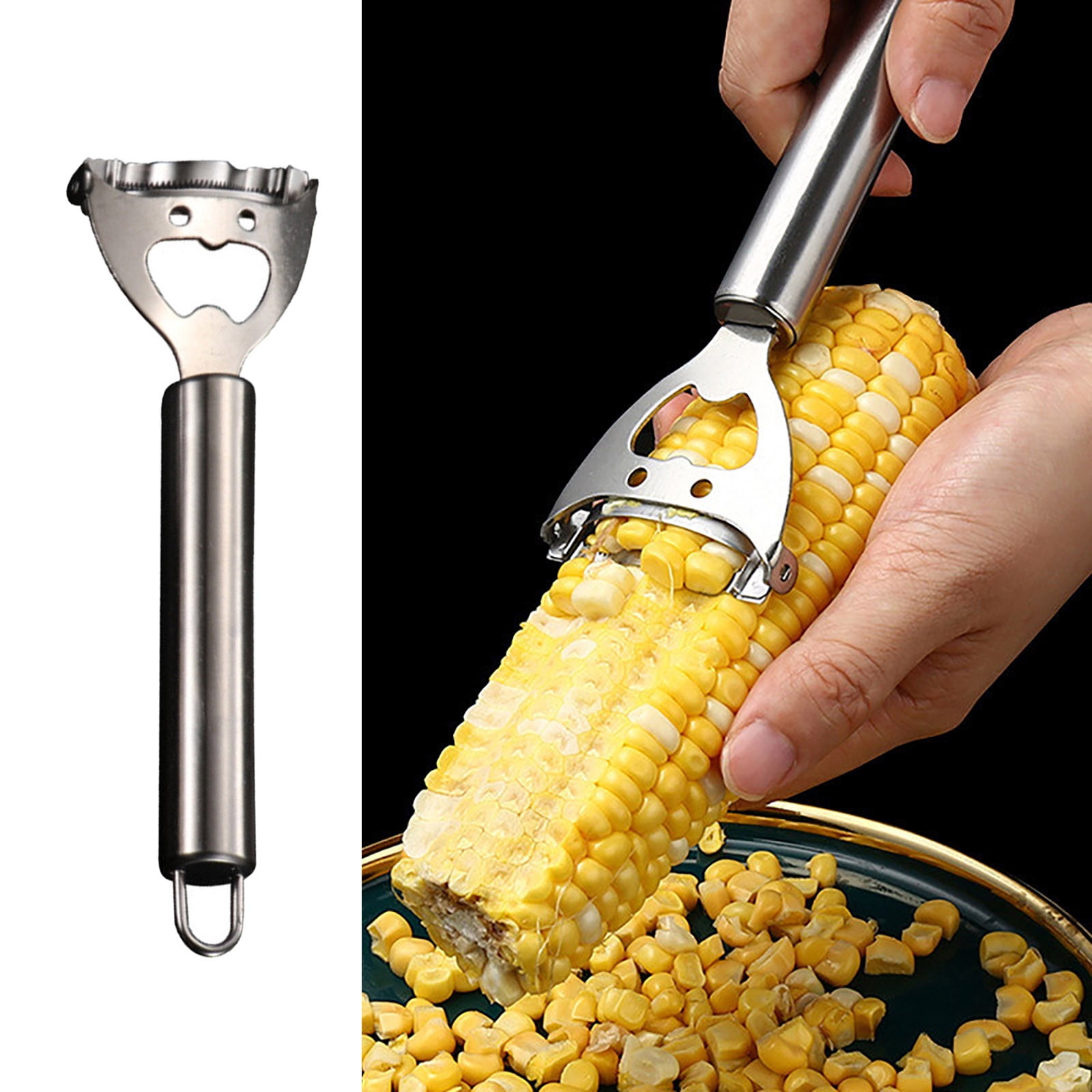 SHIMELE 304 Stainless Steel Corn Kernel Peeler - Serrated Blade, Easy ...