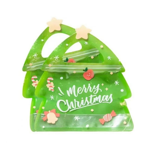 SHIMELE 50PCS Christmas Candy Bags, Holiday Cookie Gift Bags, Sealed ...