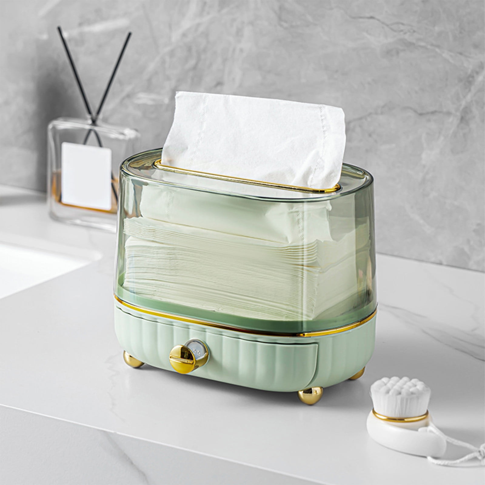 SHIMELE Desktop Tissue Box Tissue Container Plastic Tissue Stand Tissue ...