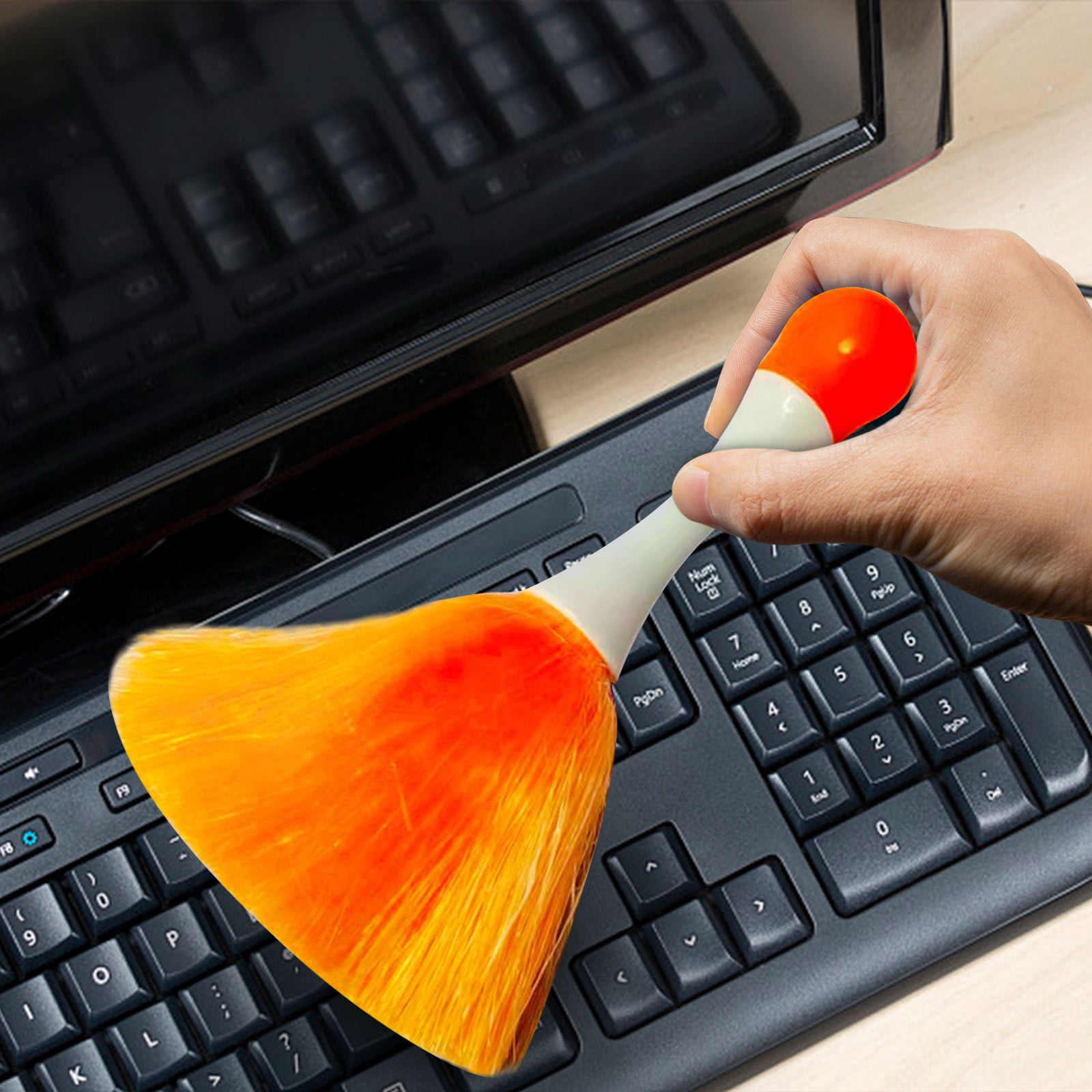 SHIMELE Electrostatic Computer Brush Keyboard Cleaner with Two-Color ...