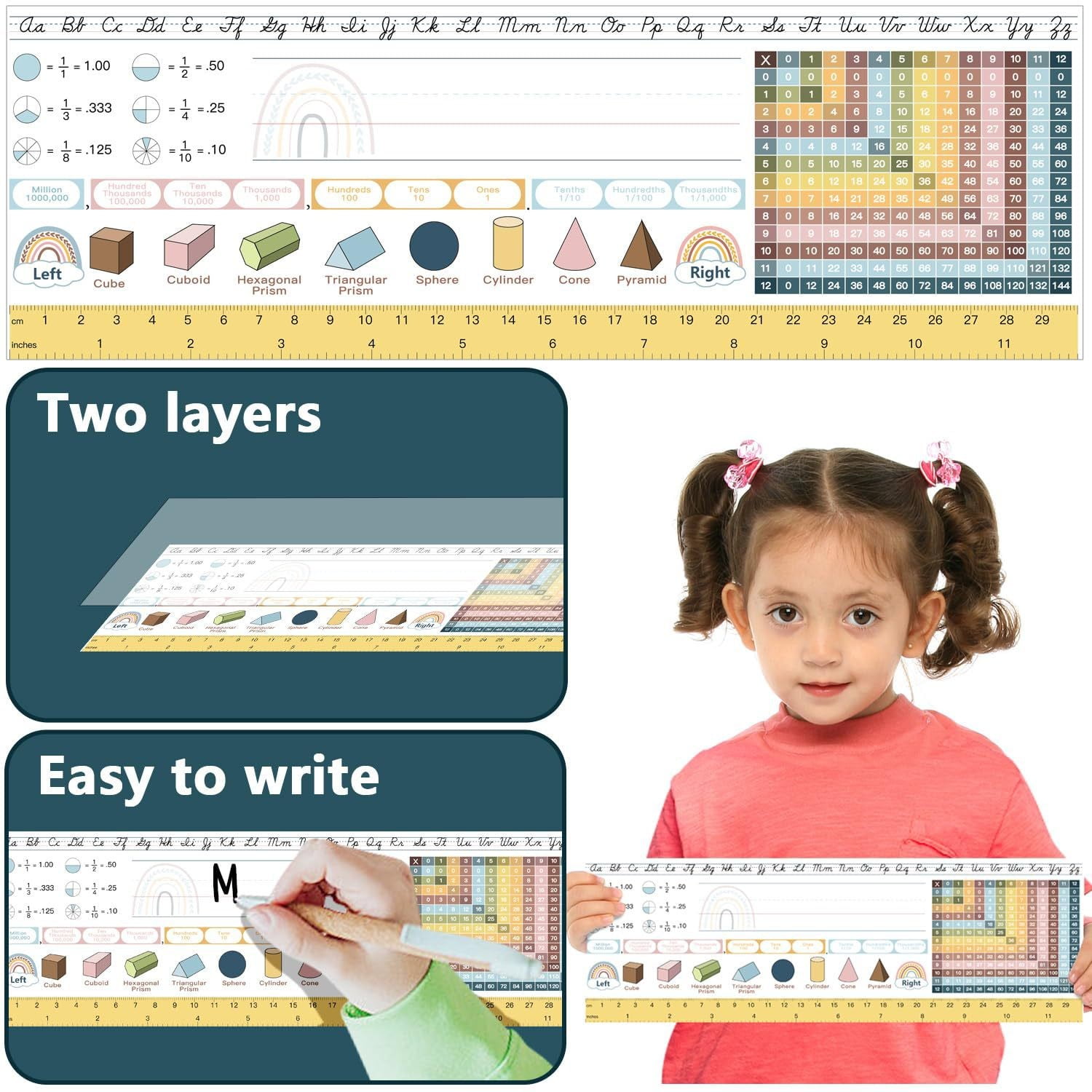 SHIMELE Second Generation Desk Name Tags, Set of 25pcs Ideal for Math ...