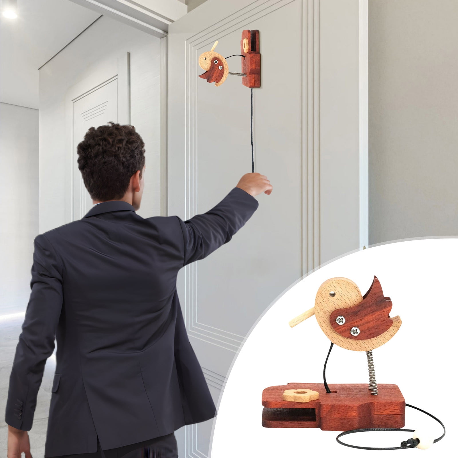SHIMELE Smart Woodpecker Doorbell - Handcrafted Bird-Themed Chime ...