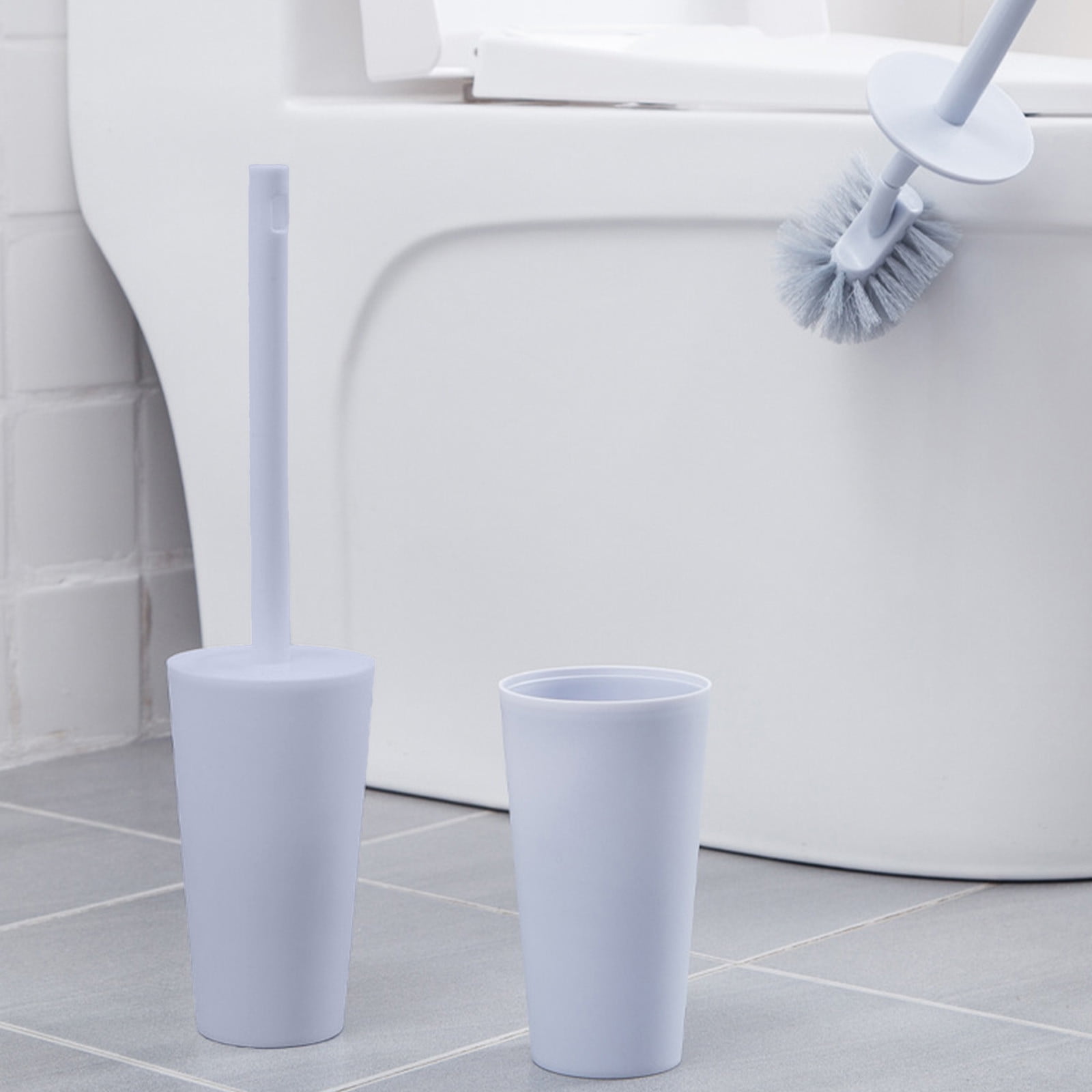 SHIMELE Toilet Bowl Brush Set Compact Design Ergonomic Handle Sanitary ...