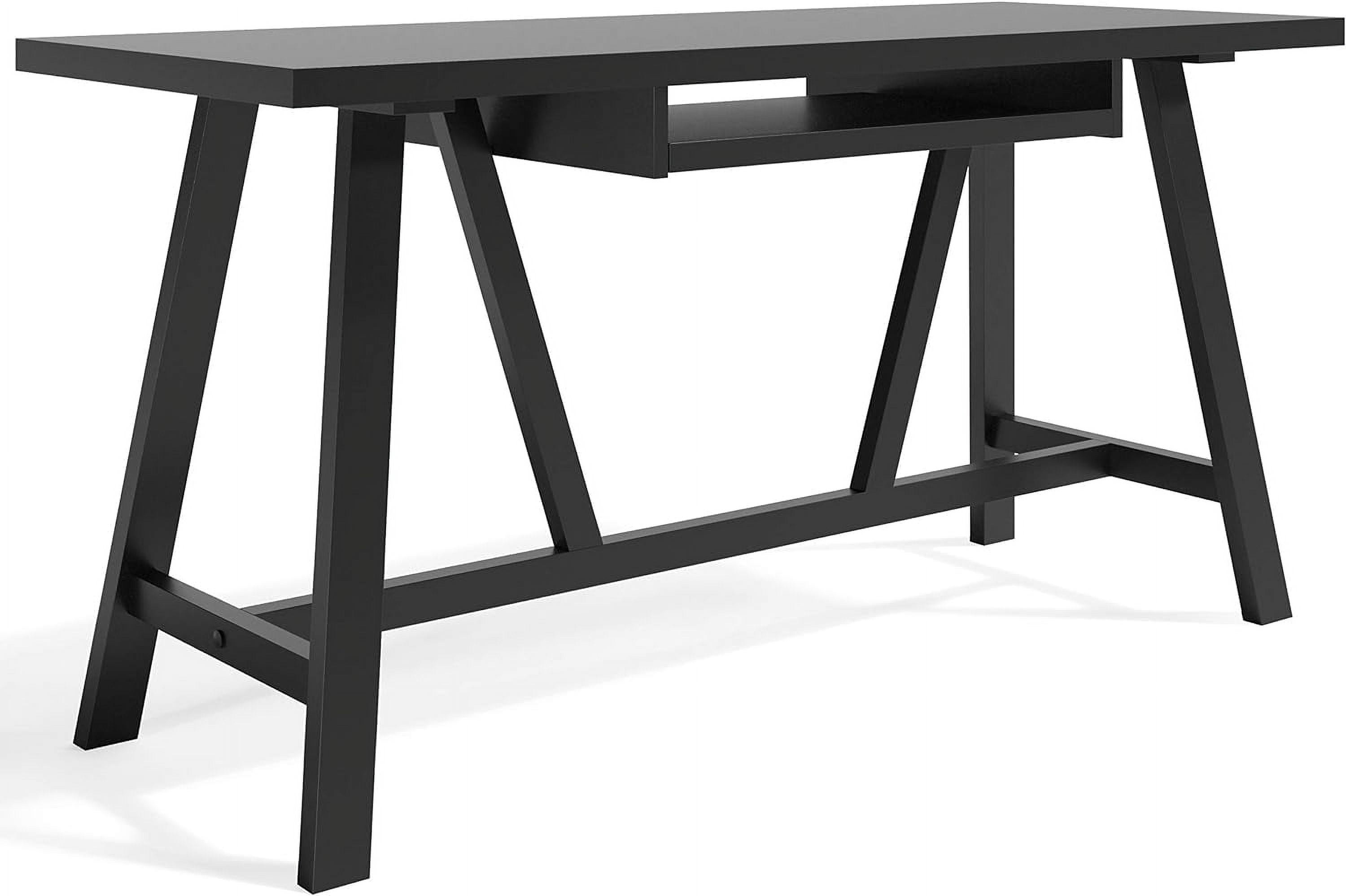 SHIMINL Dylan SOLID WOOD Modern Industrial 60 inch Wide Home Office ...