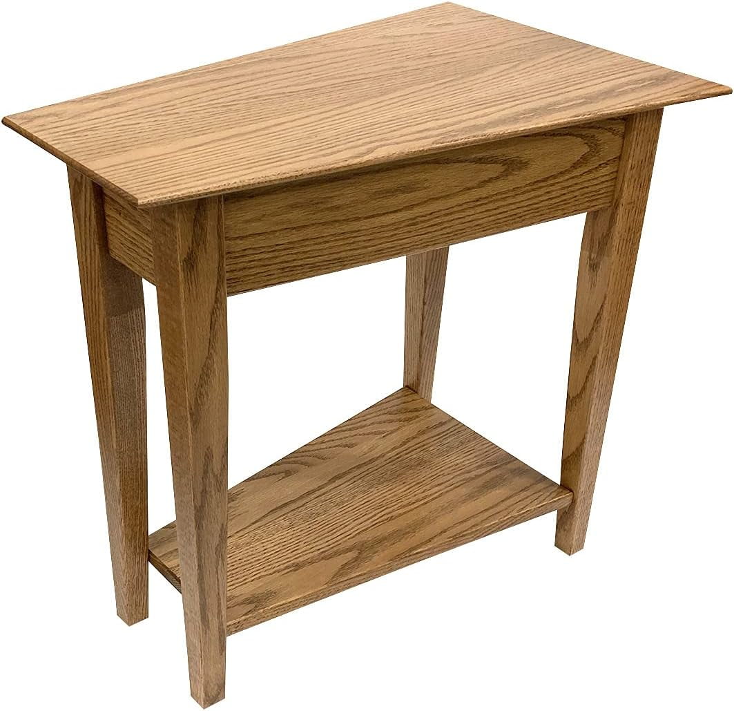 SHIMINL Handmade Wedge End Table for Living Room, Office & Bedroom - Accent Heritage Corner ...