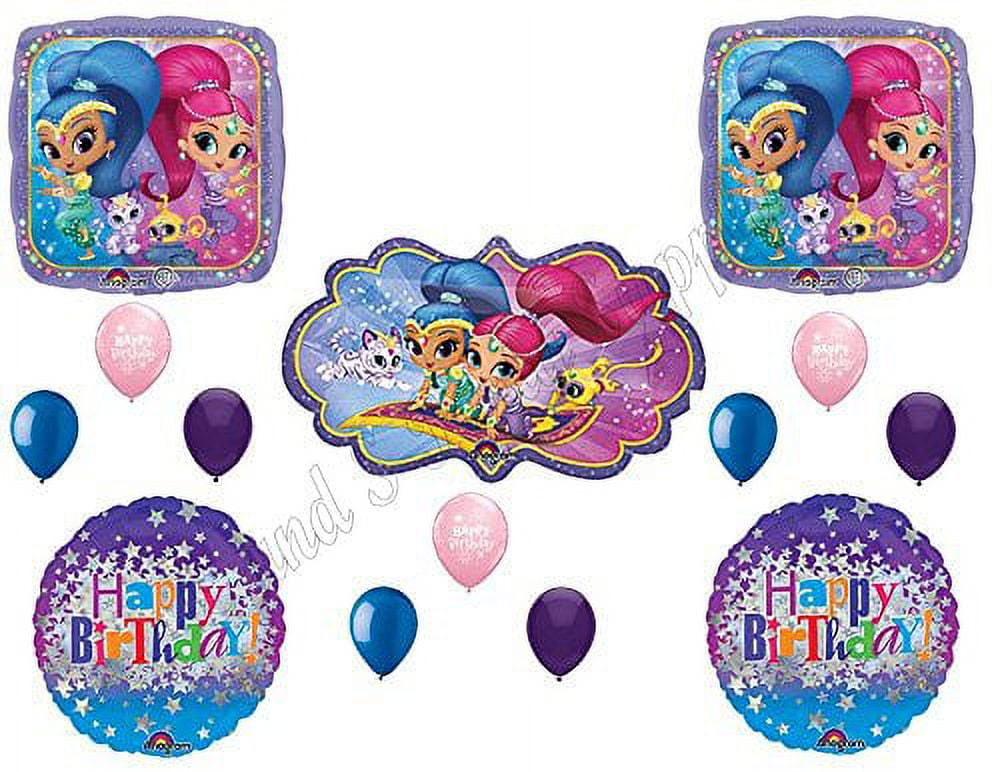 SHIMMER AND SHINE HAPPY Birthday Party Balloons Decoration Supplies ...