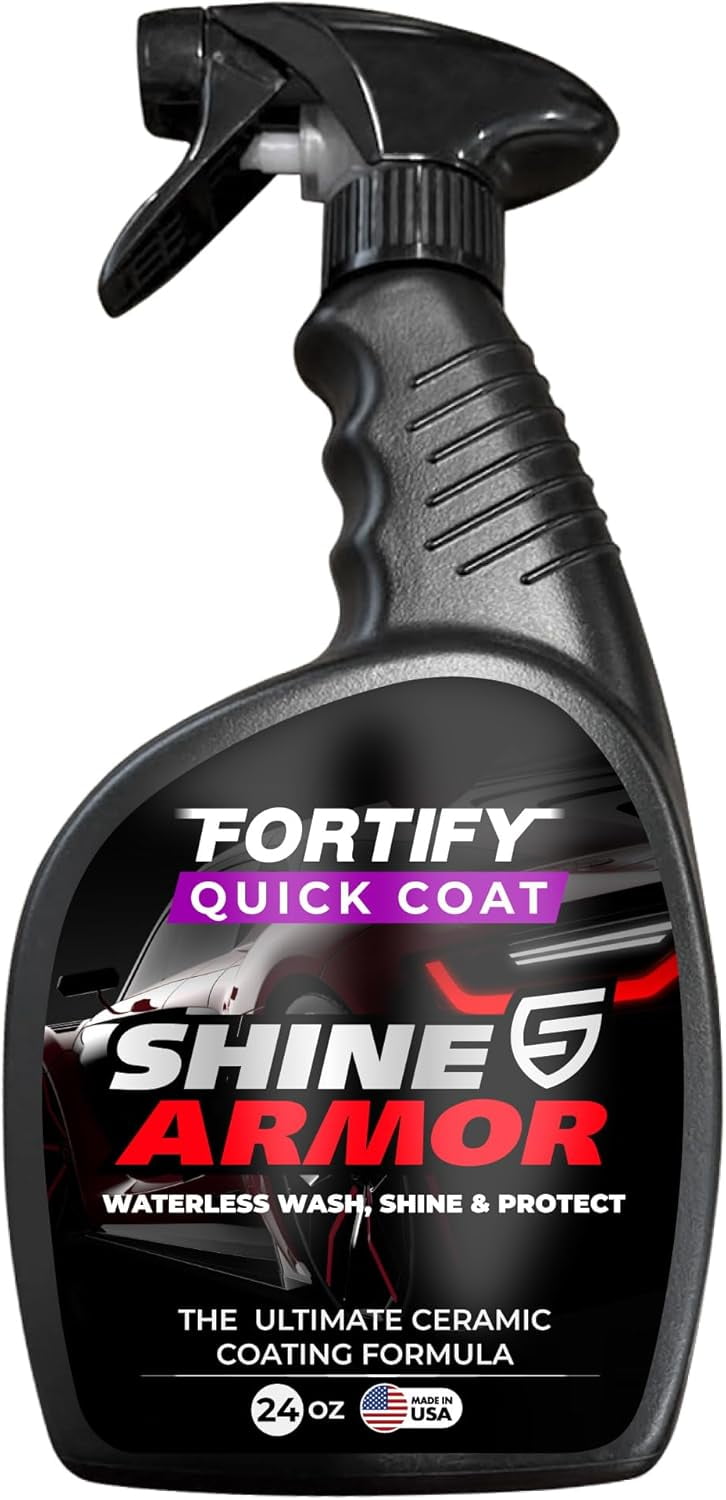 SHINE ARMOR Ceramic Coating Fortify Quick Coat Car Wax Polish Spray Waterless Wash & Wax ...