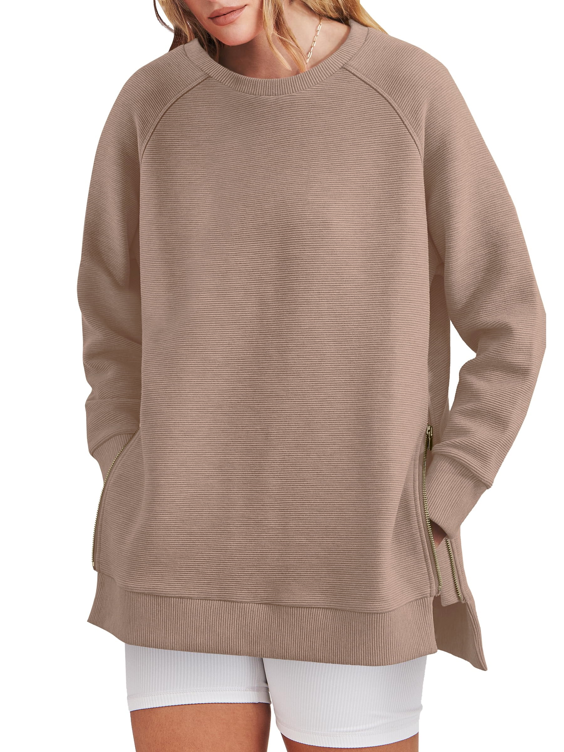 SHINE UP Sweatshirt for Women Long Sleeve Crewneck Tops Oversized ...