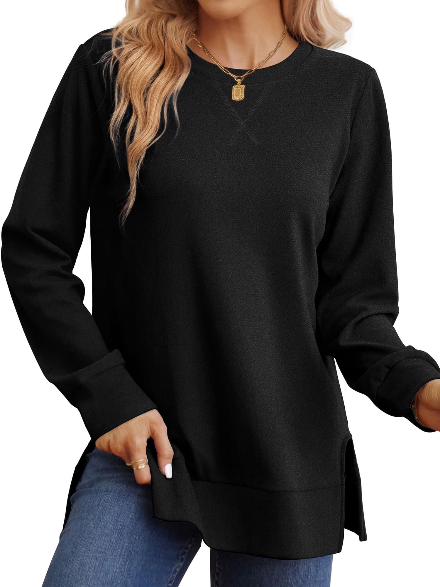 SHINE UP Sweatshirt for Women Long Sleeve Tunic Tops Crewneck Casual ...