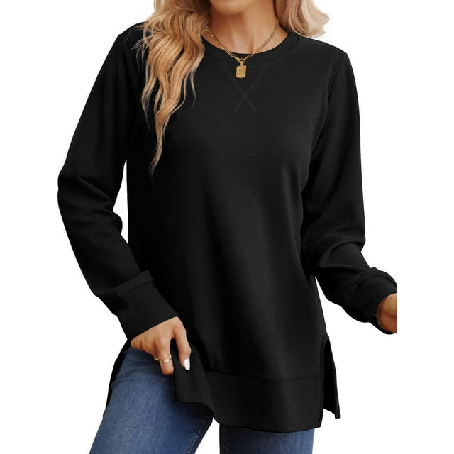 SHINE UP Sweatshirt for Women Long Sleeve Tunic Tops Crewneck Casual ...