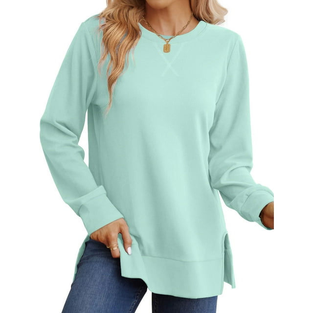 SHINE UP Sweatshirt for Women Long Sleeve Tunic Tops Crewneck Casual ...