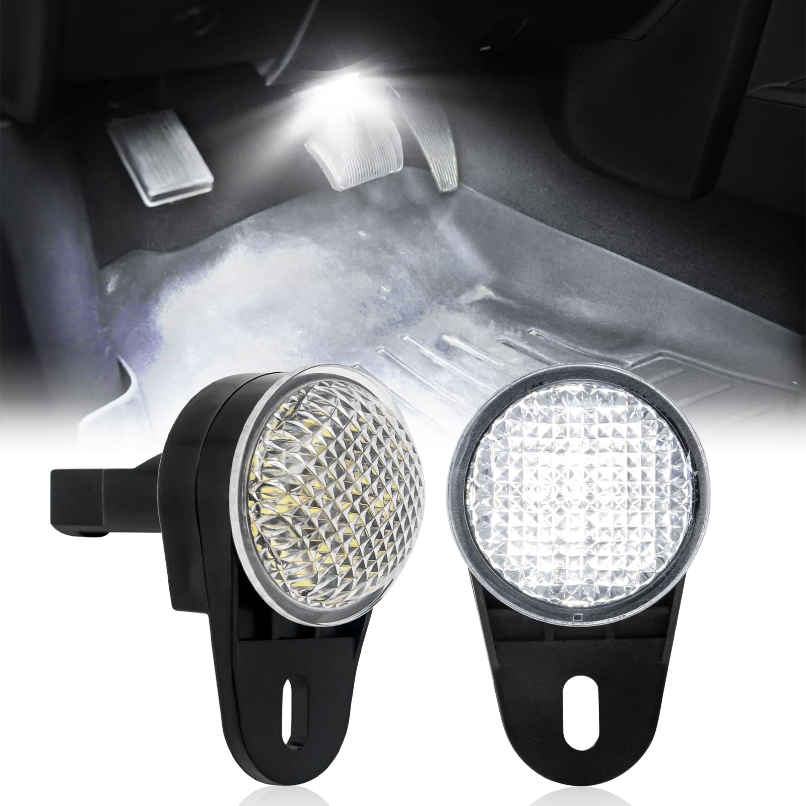 SHINEFIT 2PCS Interior LED DHF10 Courtesy Footwell Lights Replacement ...