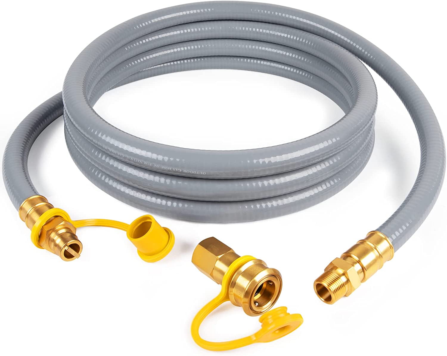 SHINESTAR 15 FT 3/4-Inch Natural Gas Hose with Quick Connect Fitting, Propane to Natural Gas ...