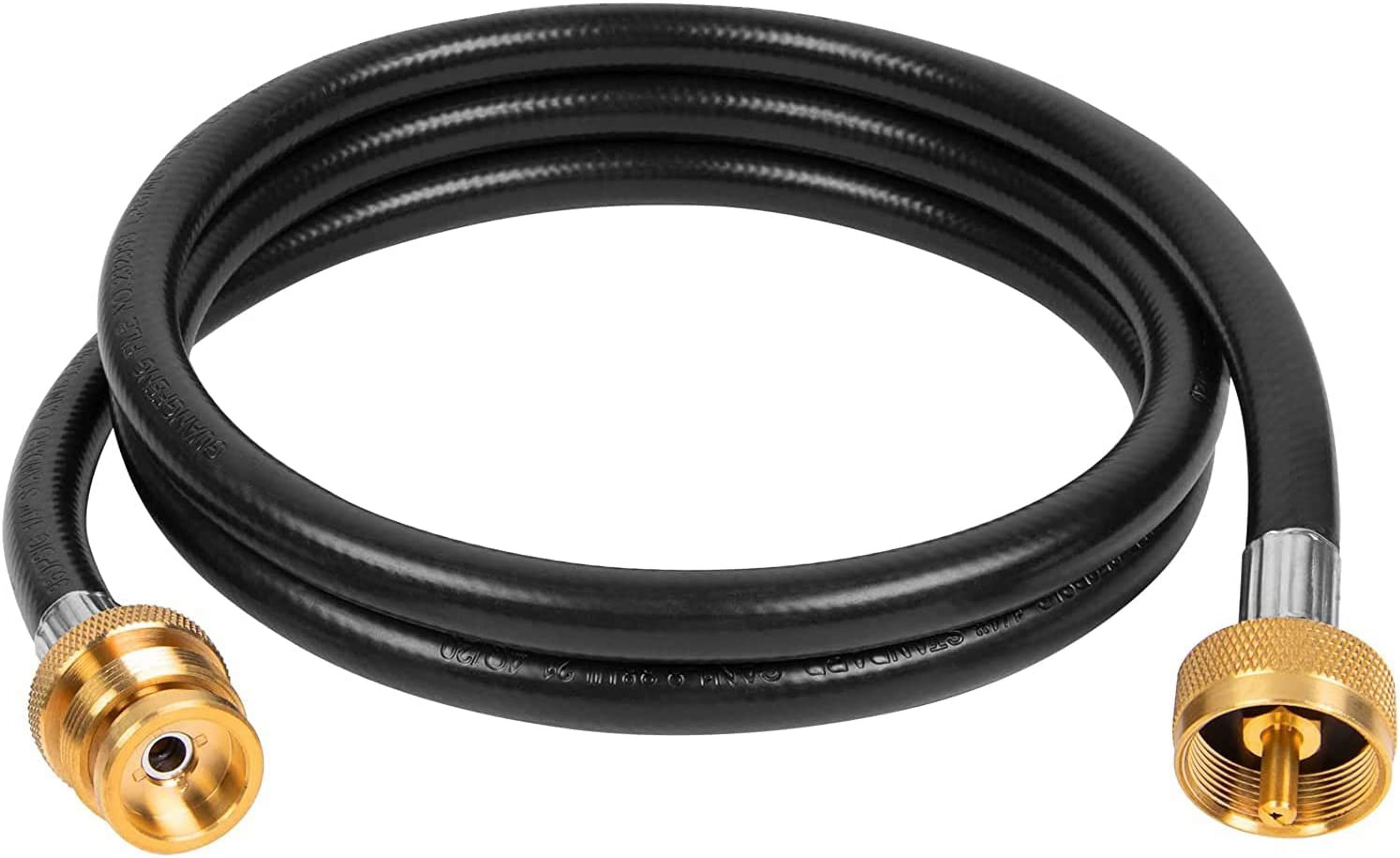 Shinestar 5 ft Propane Tank Adapter Hose 1 lb to 20 lb Propane Tree or Tee Adapter for Buddy ...