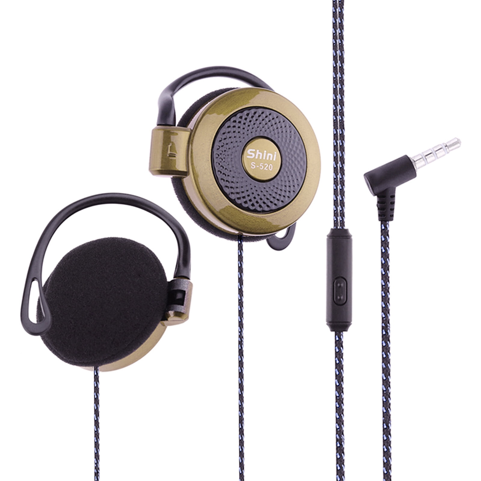 SHINI S520 3.5mm Wired Headset Ear Hook Headsets Stereo Game Sports ...
