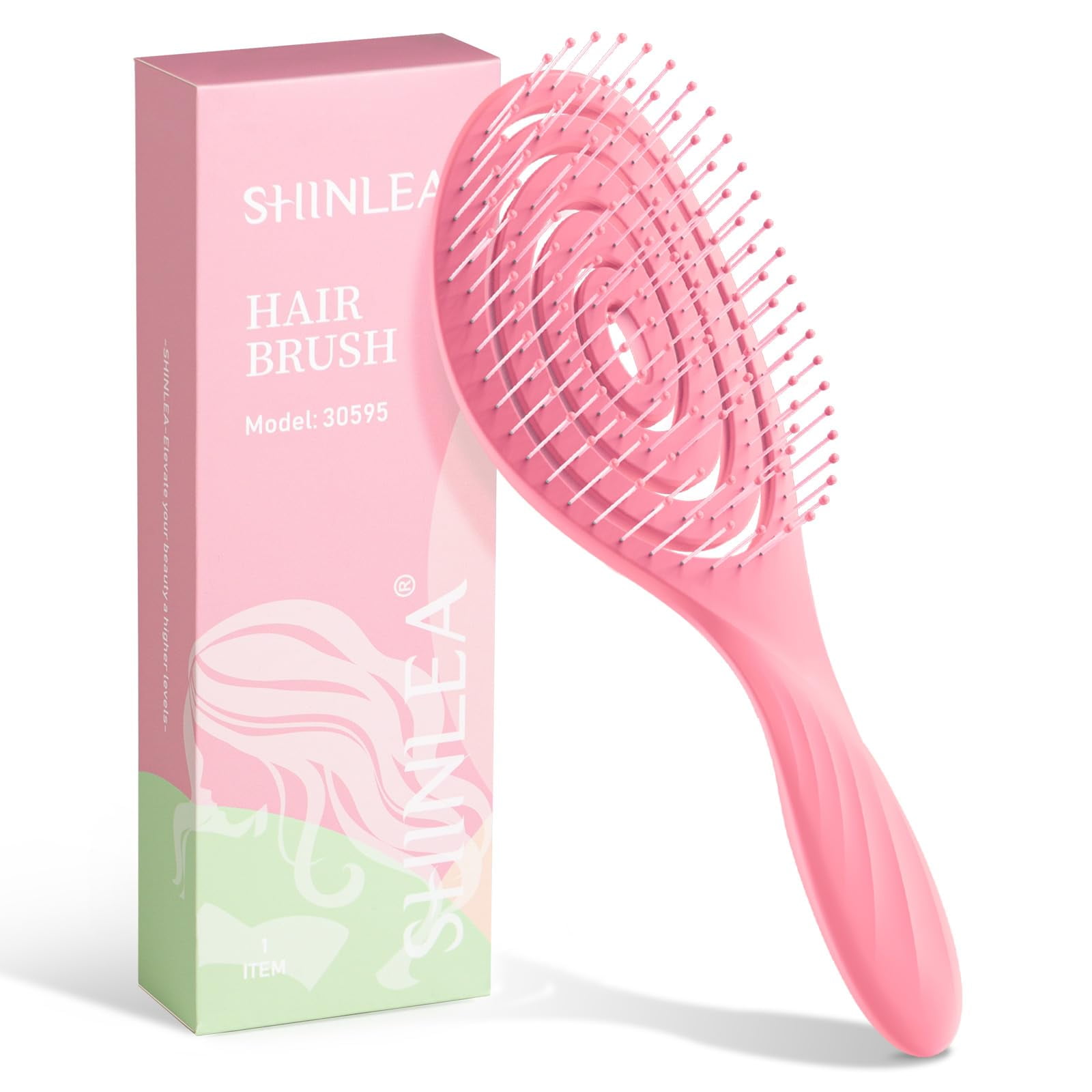 SHINLEA Detangle Hair Brush, IEF31 Detangling Wet Spiral Hairbrush for ...