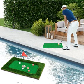 Costway Rectangular Floating Golf Green for Pool Includes Golf Hitting ...