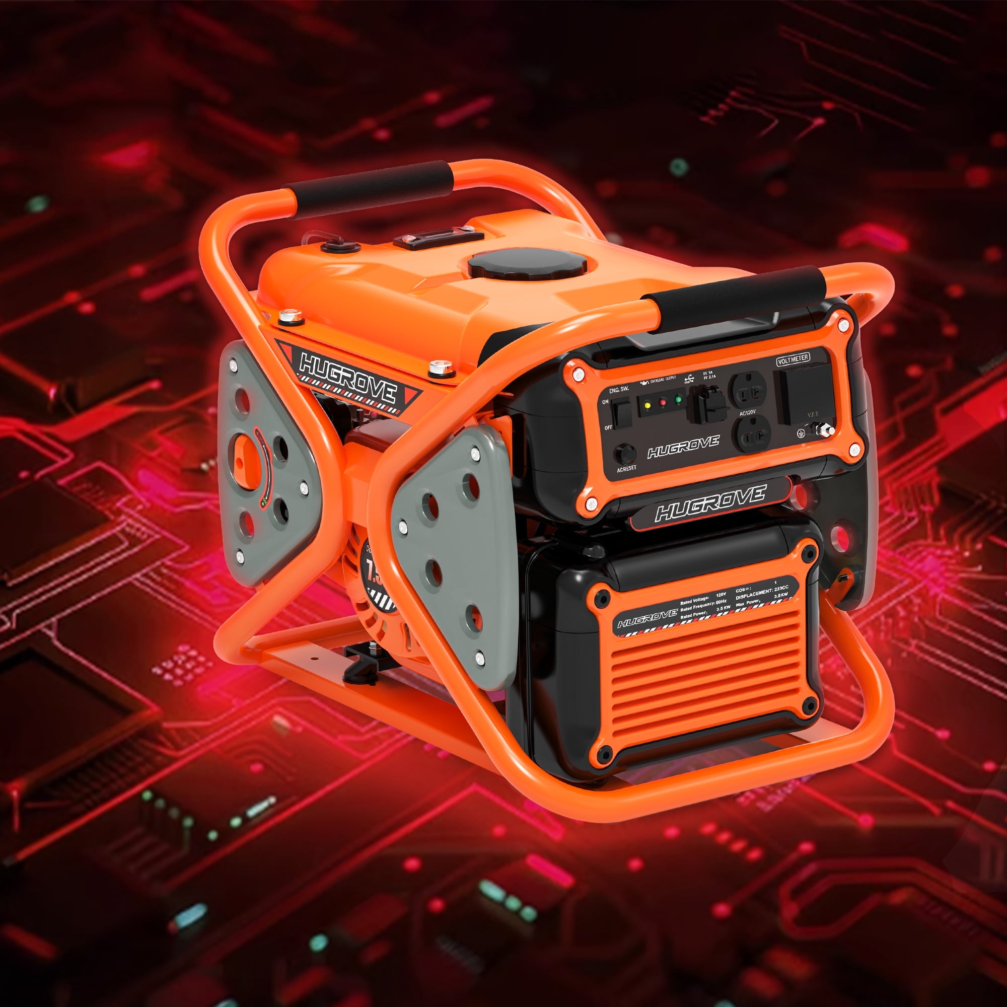 SHINPT Power Station, Ultra-Quiet 3500W Portable Inverter Generator for Home, Camping ...