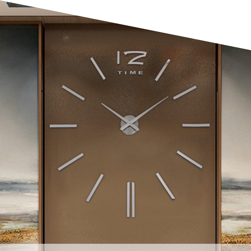 SHINYPASING 1 Set Elegant Silver Wall Clocks Modern Minimalist Design ...