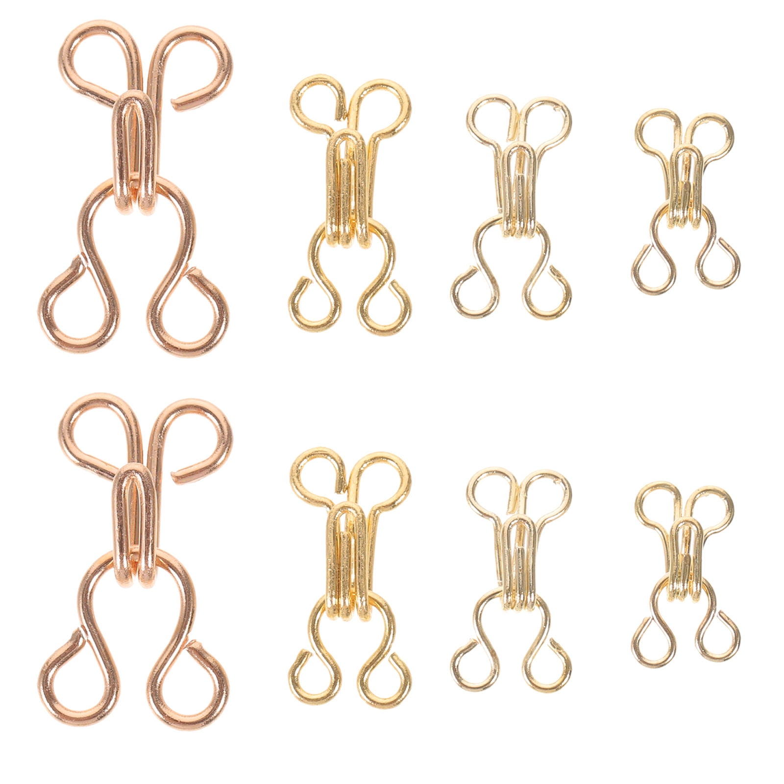 SHINYPASING 100 Pairs Golden Metal Rectangular Collar Hooks for Sewing ...