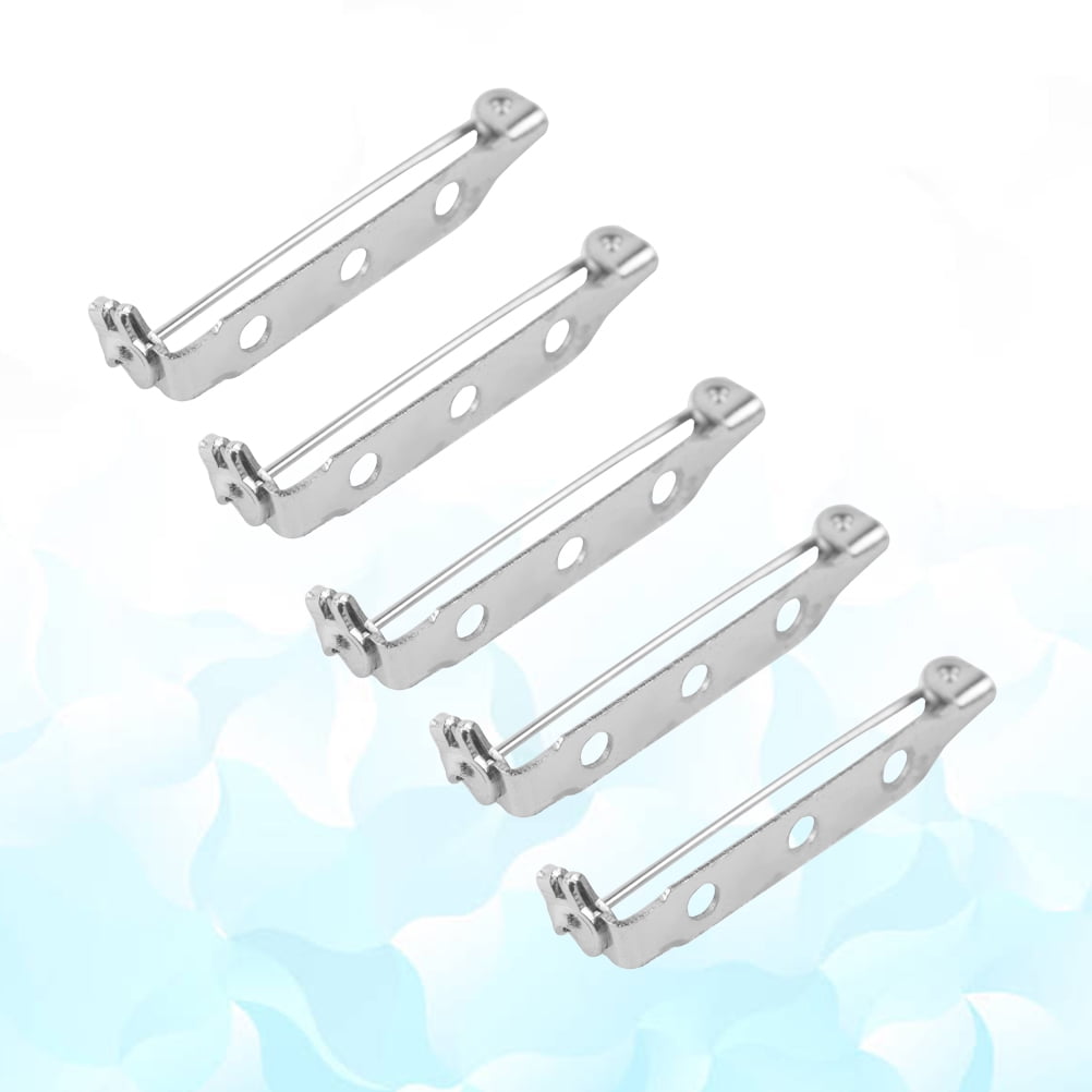 SHINYPASING 100Pcs Lapel Pin Backs Silver Bar Shape with Safety Clasp ...