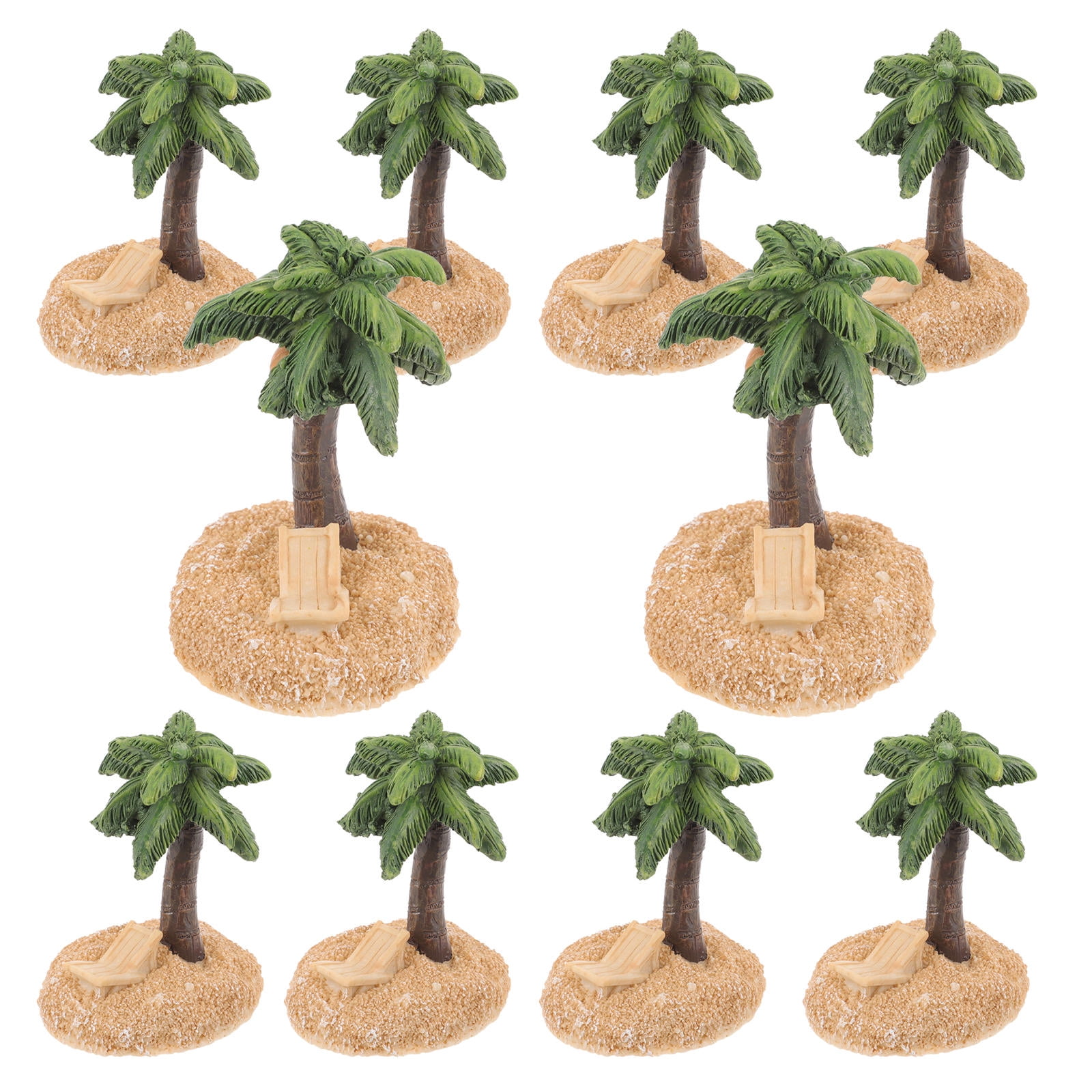SHINYPASING 10Pack Resin Coconut Tree Models Micro Landscape Decorative ...