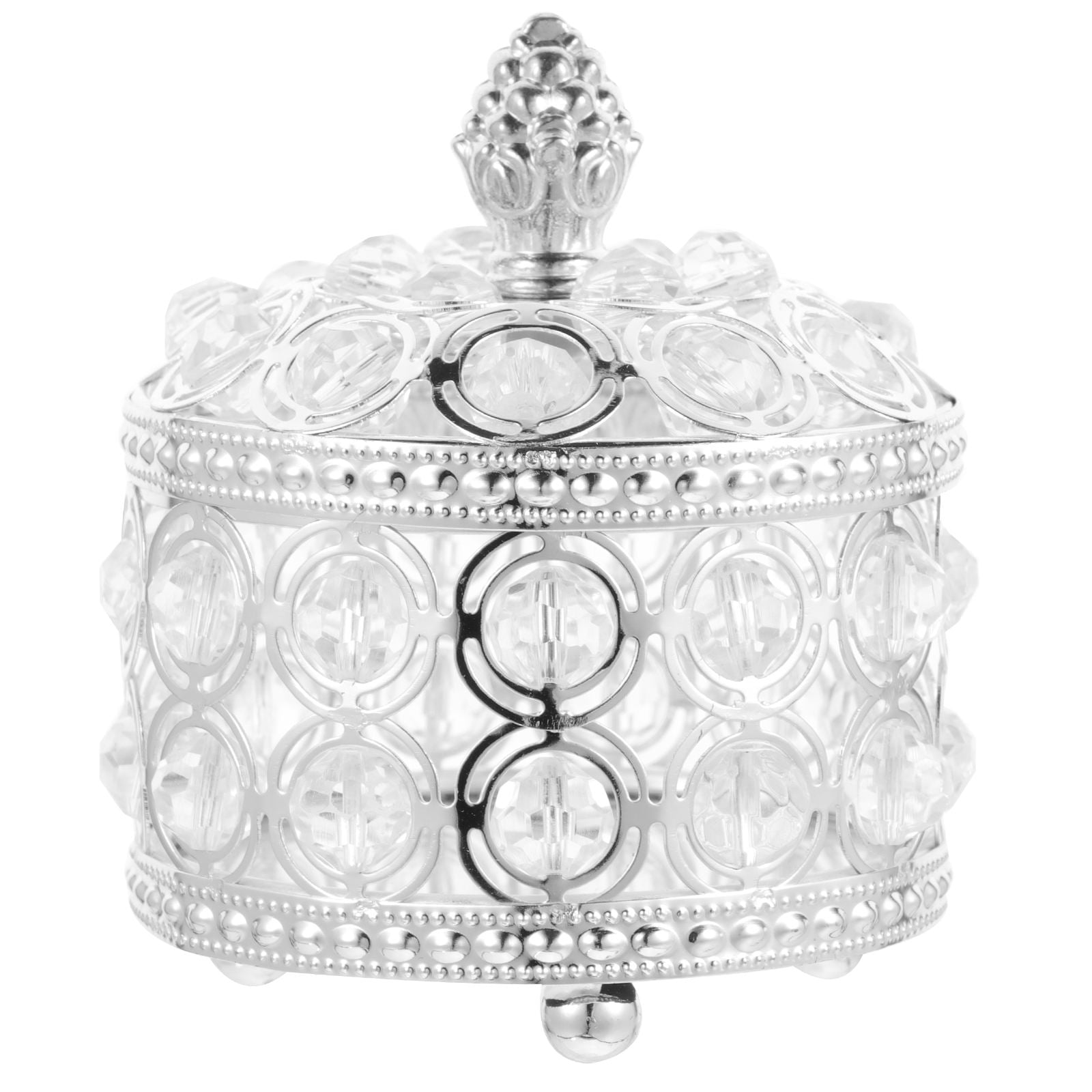 SHINYPASING 1Pack Crystal Trinket Container Jewelry Organizer Display ...