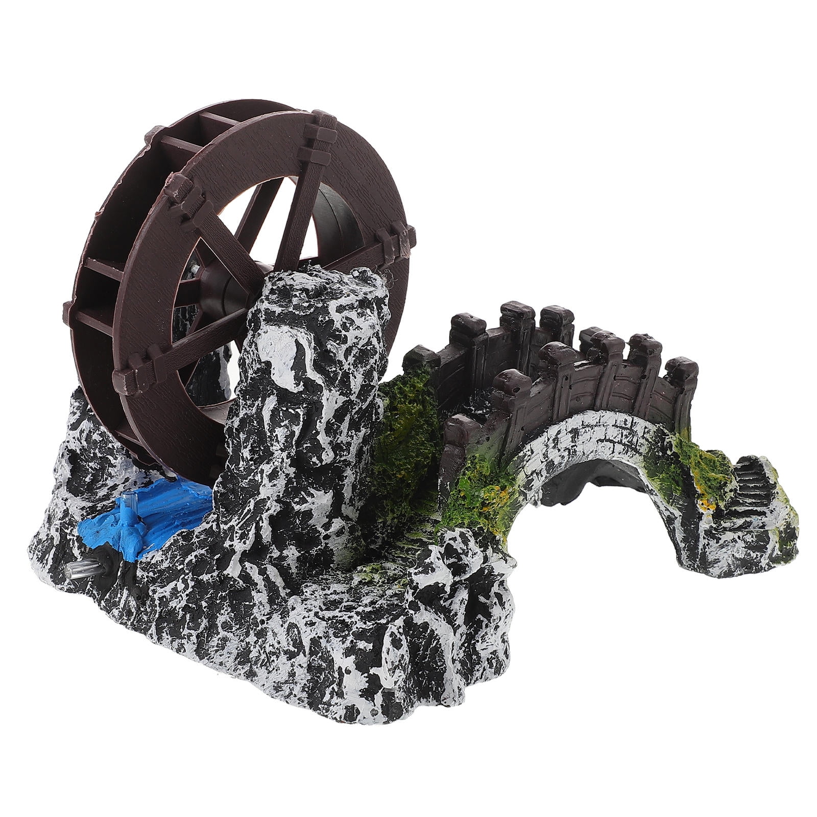 SHINYPASING 1Pack Fish Tank Structure Decor Resin Miniature Bridge and ...