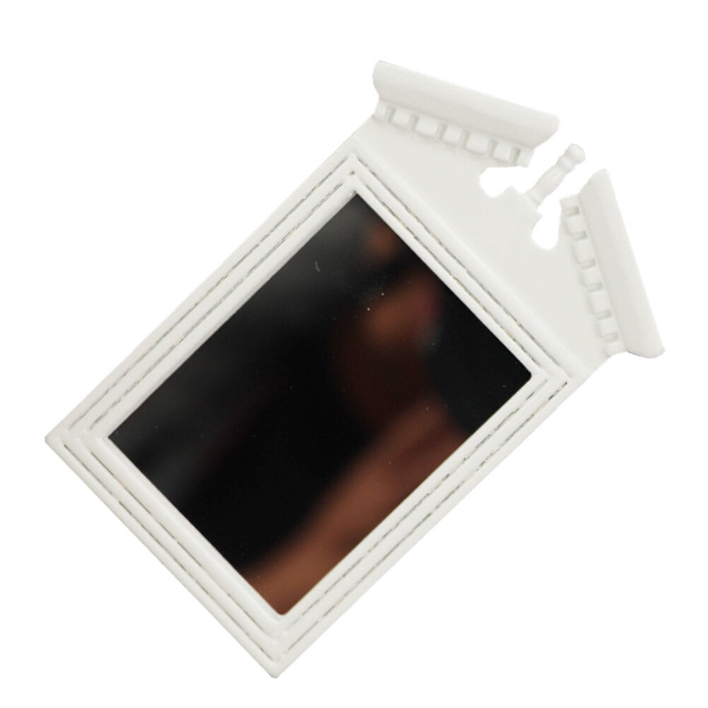 SHINYPASING 1Pcs Mini Wall Mirror White Wood Rectangular For Furniture ...