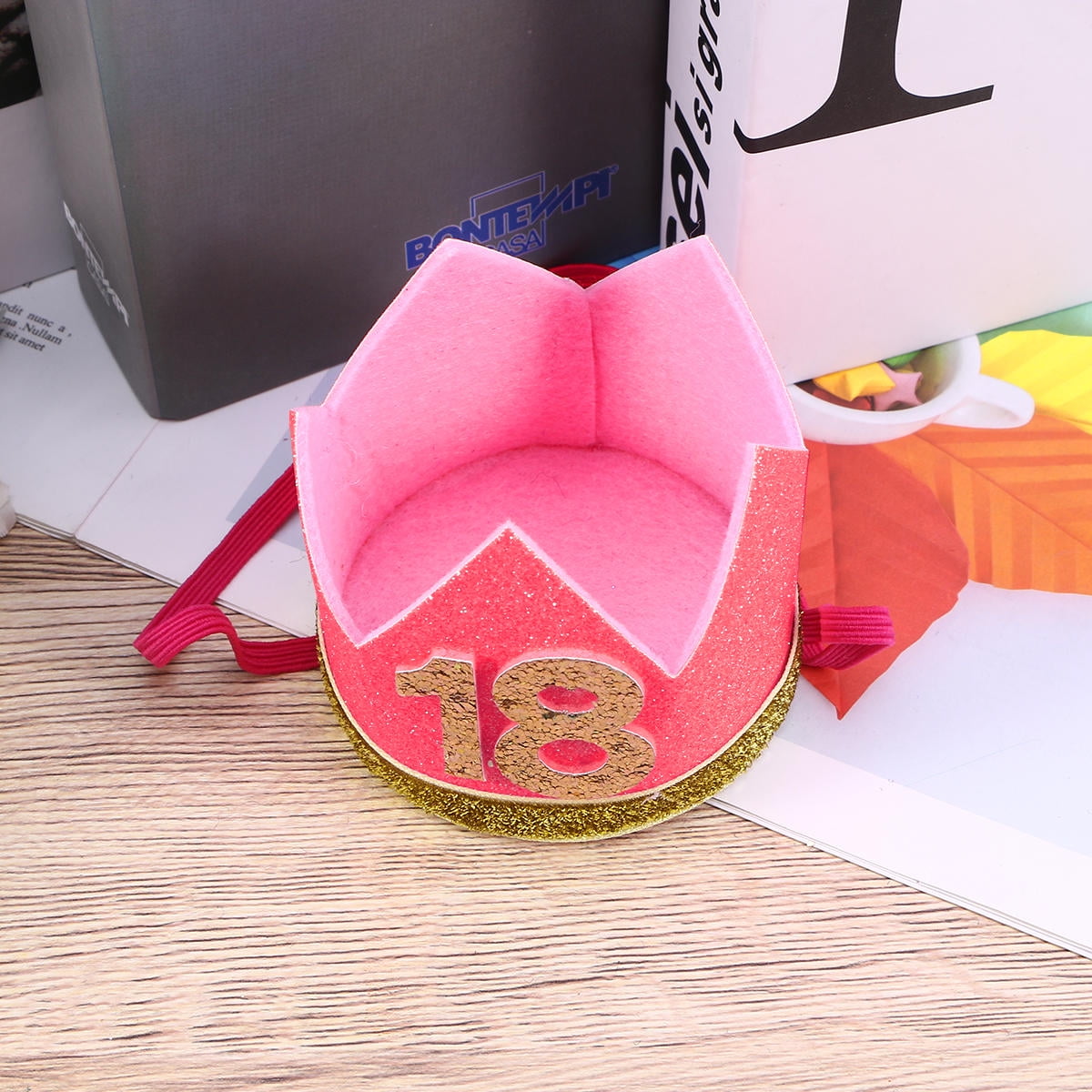 SHINYPASING 1Set Birthday Hat Crown for Girls with Pink Gold Multicolor ...