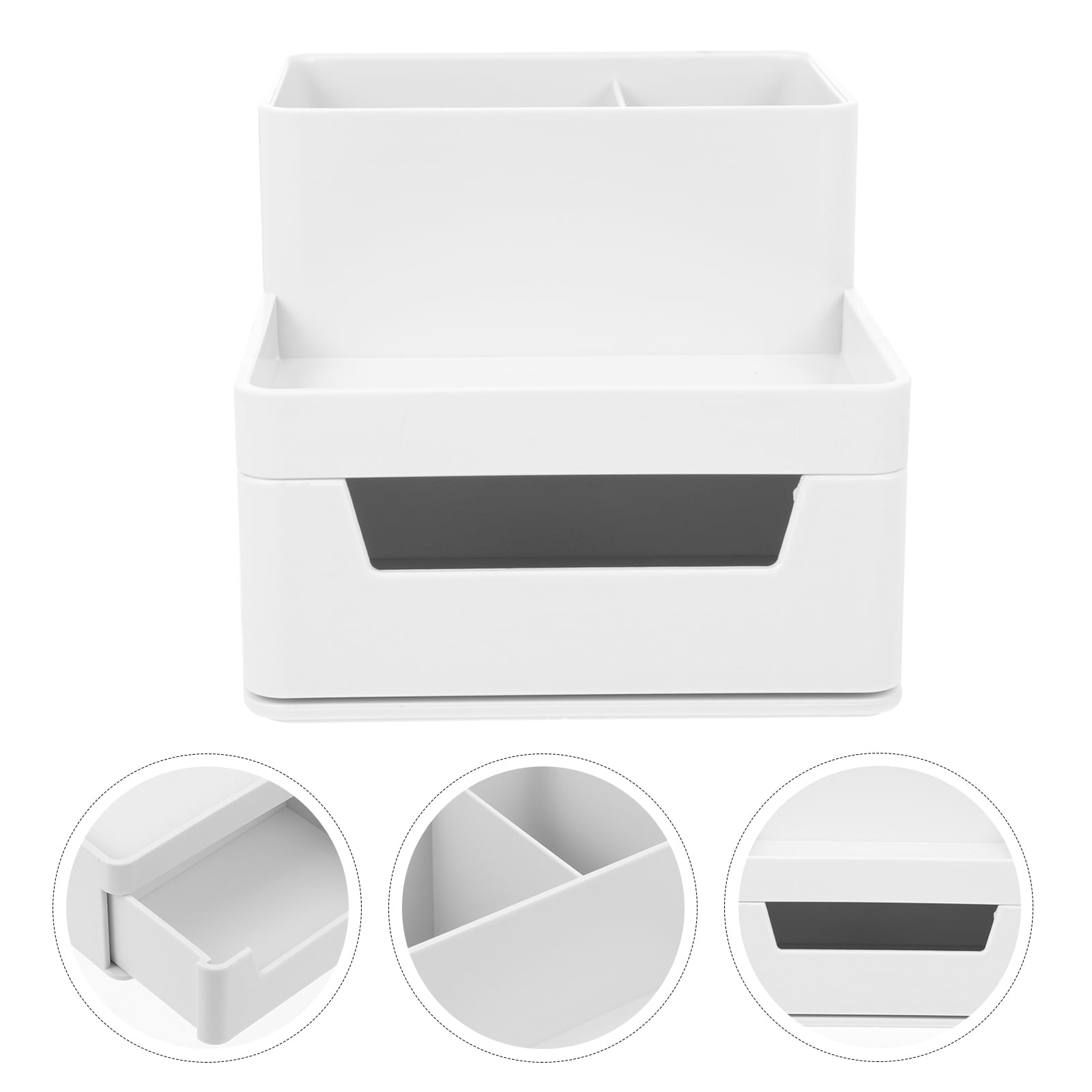 SHINYPASING 1Set White Plastic Stationery Organizer for Desk with ...