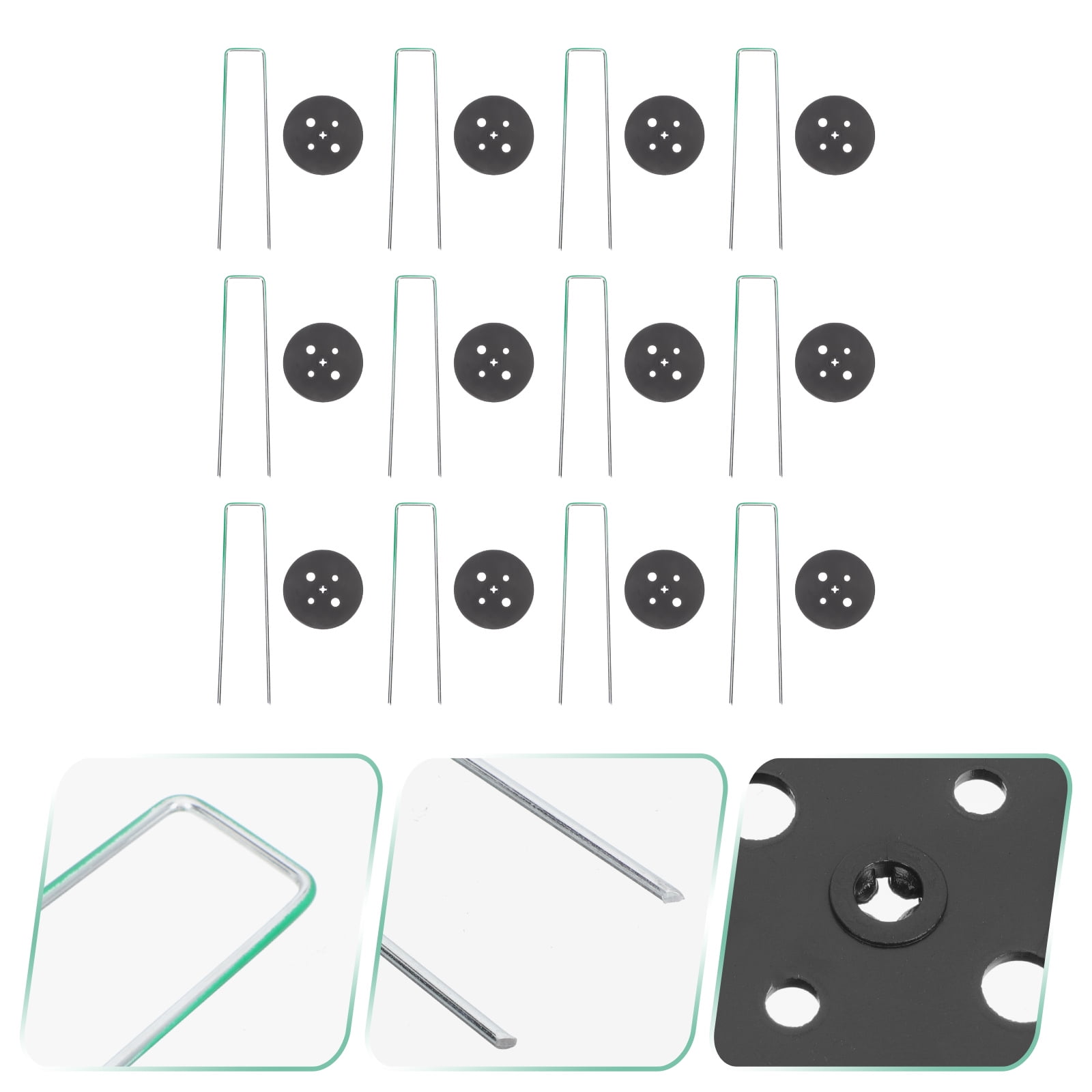 SHINYPASING 25 Sets U Shaped Gardening Nails for Holding Membrane in ...