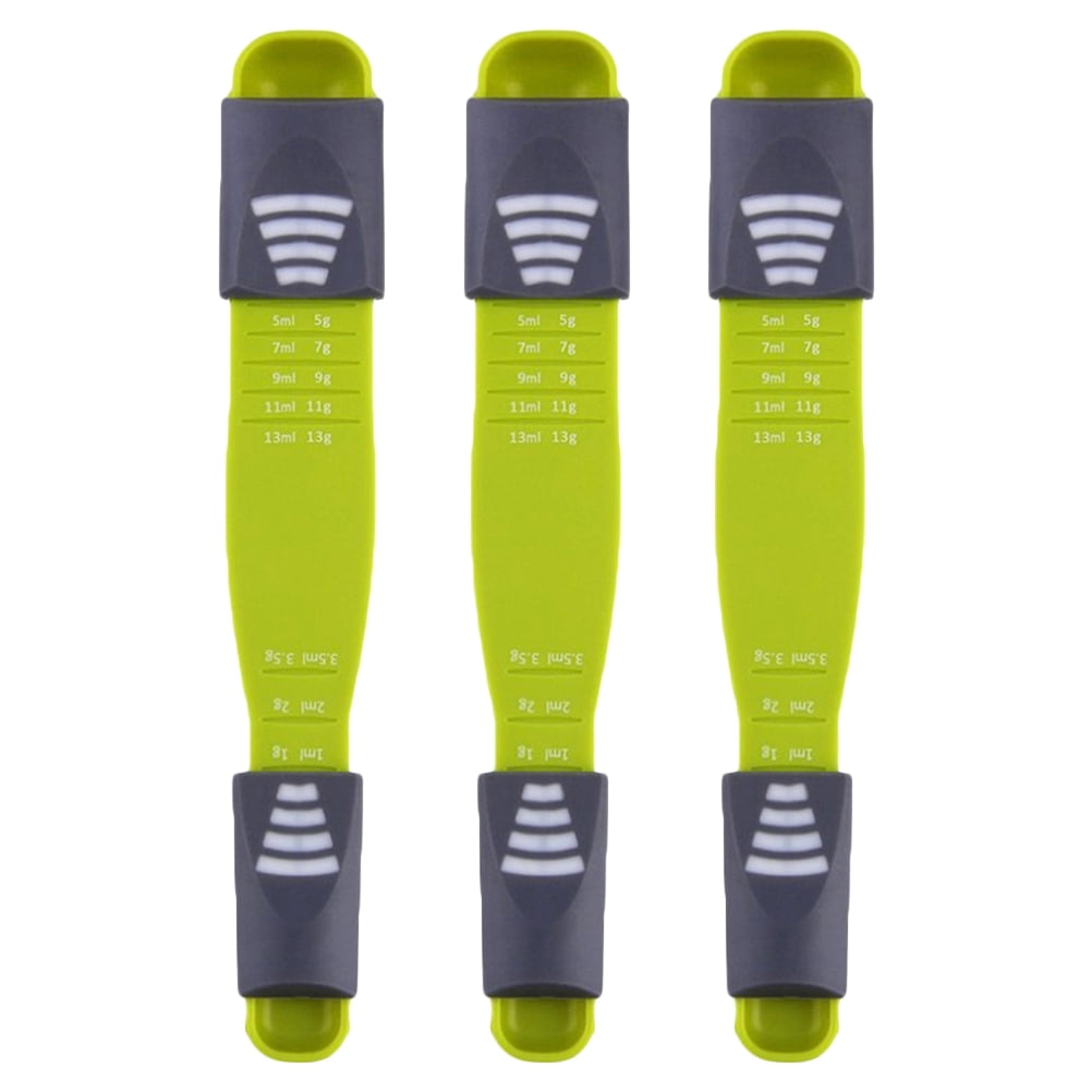 SHINYPASING 3Pcs Graduated Plastic Measuring Spoons Adjustable for ...