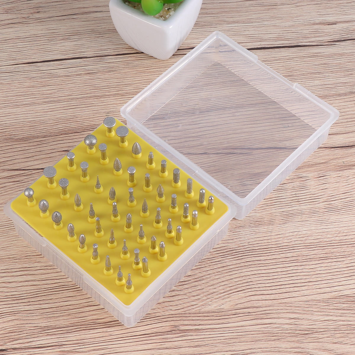 SHINYPASING 50Pack Silver Brazed Diamond Rotary Tool Burr Bits for ...