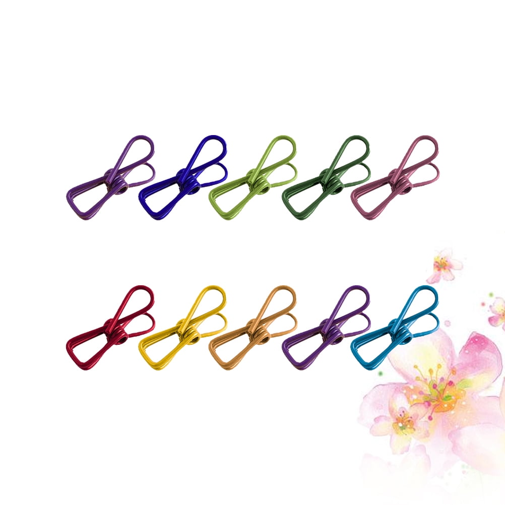 SHINYPASING 50Pcs Heavy Duty Stainless Steel Fixing Clips For Laundry ...