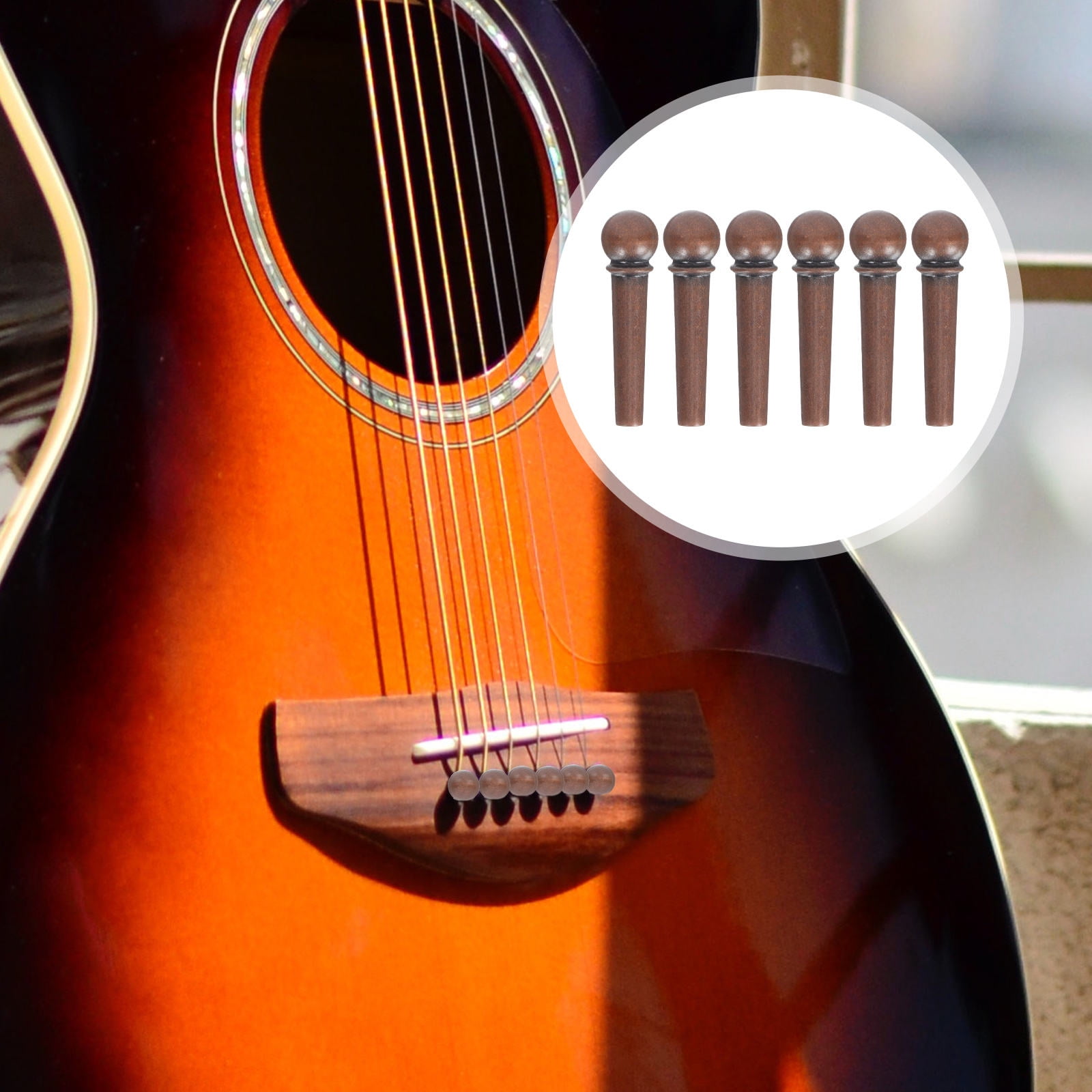SHINYPASING 6Pcs String Peg for Acoustic Guitar Nut Replacement in ...