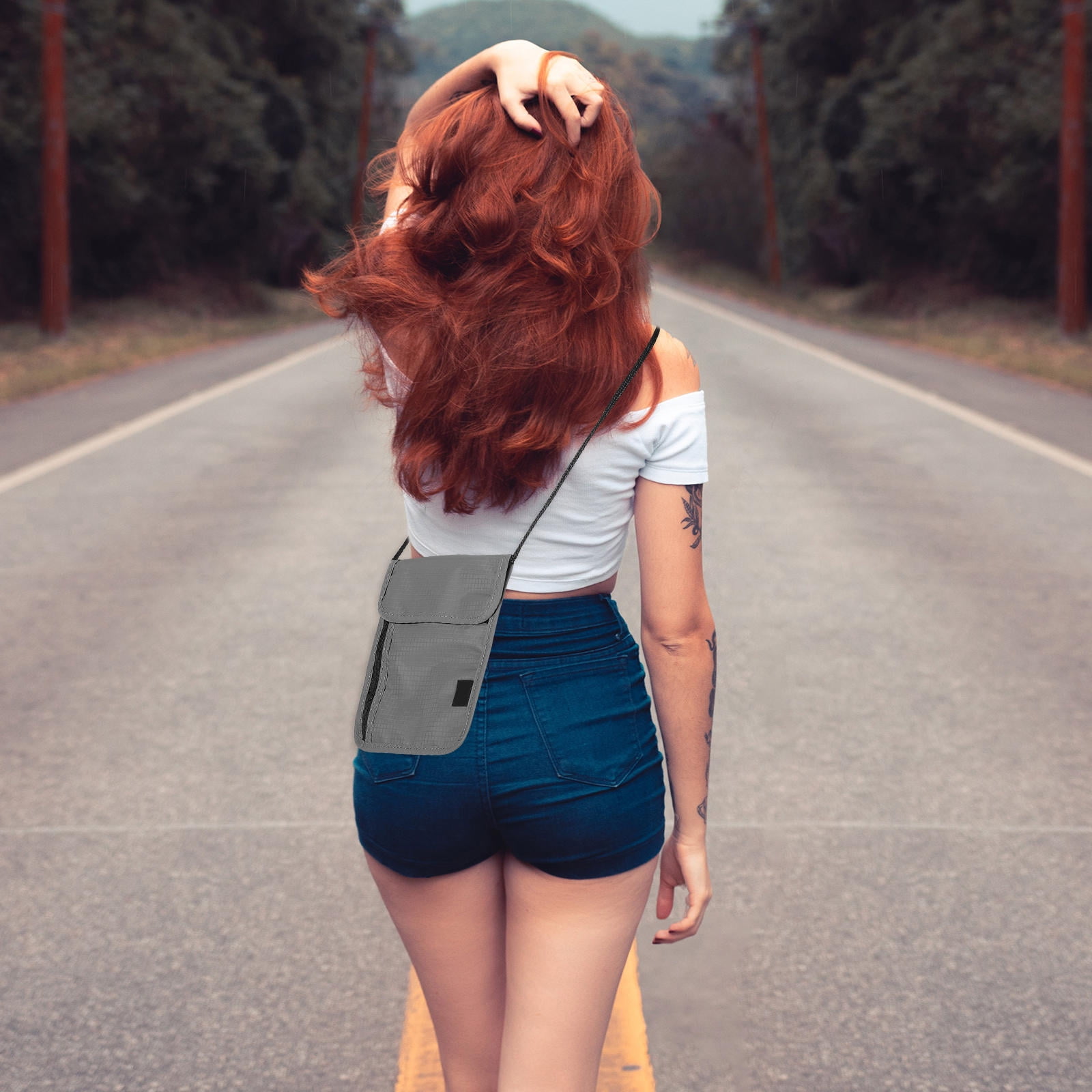 SHINYPASING Chic Nylon Travel Document Holder for Men with Multi Card Slots and Large Capacity ...