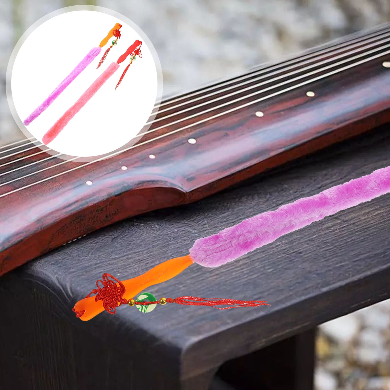 SHINYPASING Dulcimer Clean Accessory Long and Thin Wood Guzheng ...