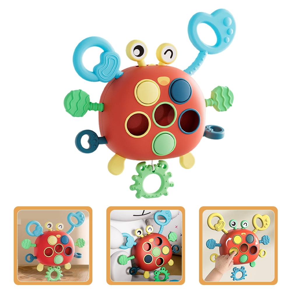 SHINYPASING Kids Pull String Toys Crab Shape Grasp Ability 1Pcs ...