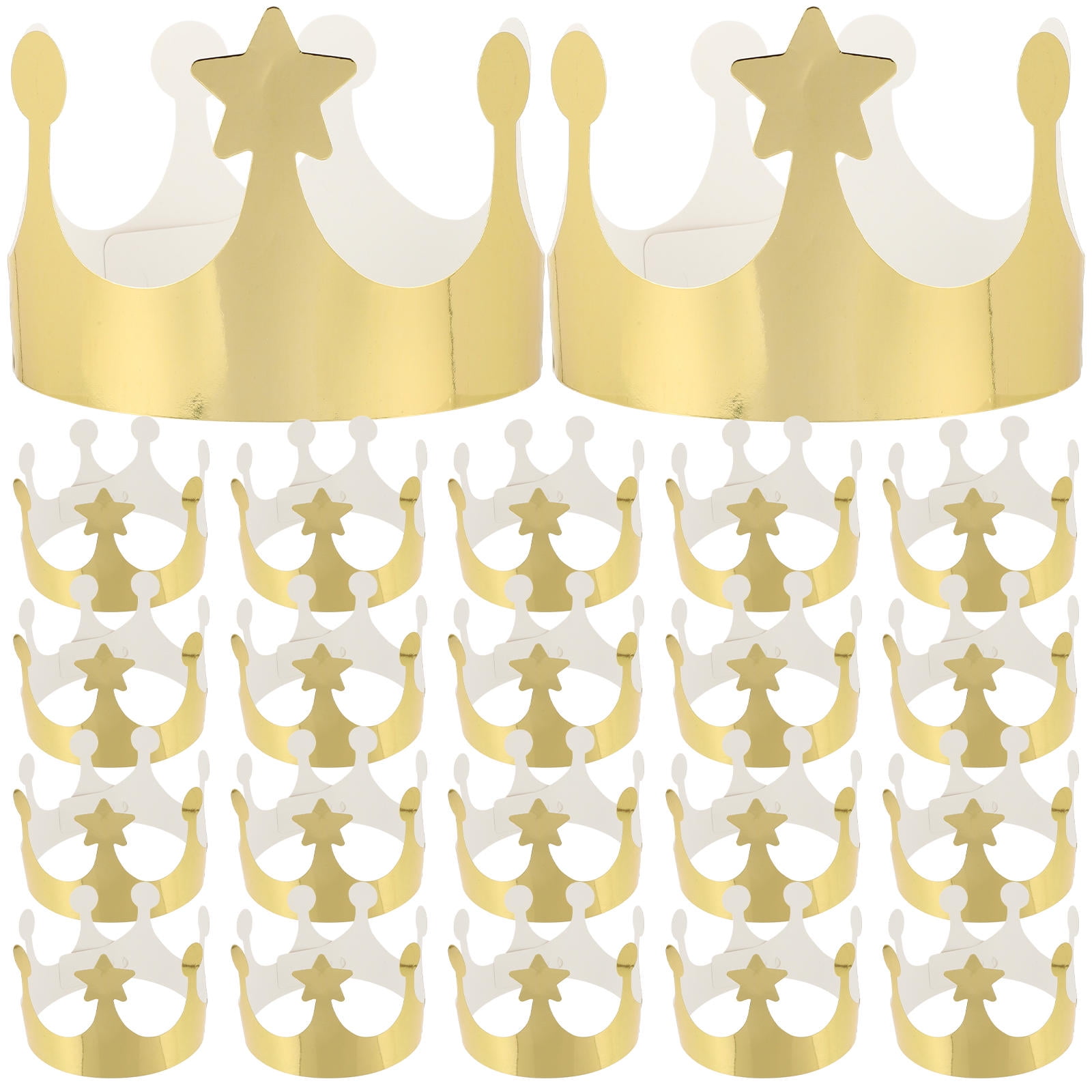 SHINYPASING Atmosphere Enhancement Paper Crown Hats Golden 25Pcs ...