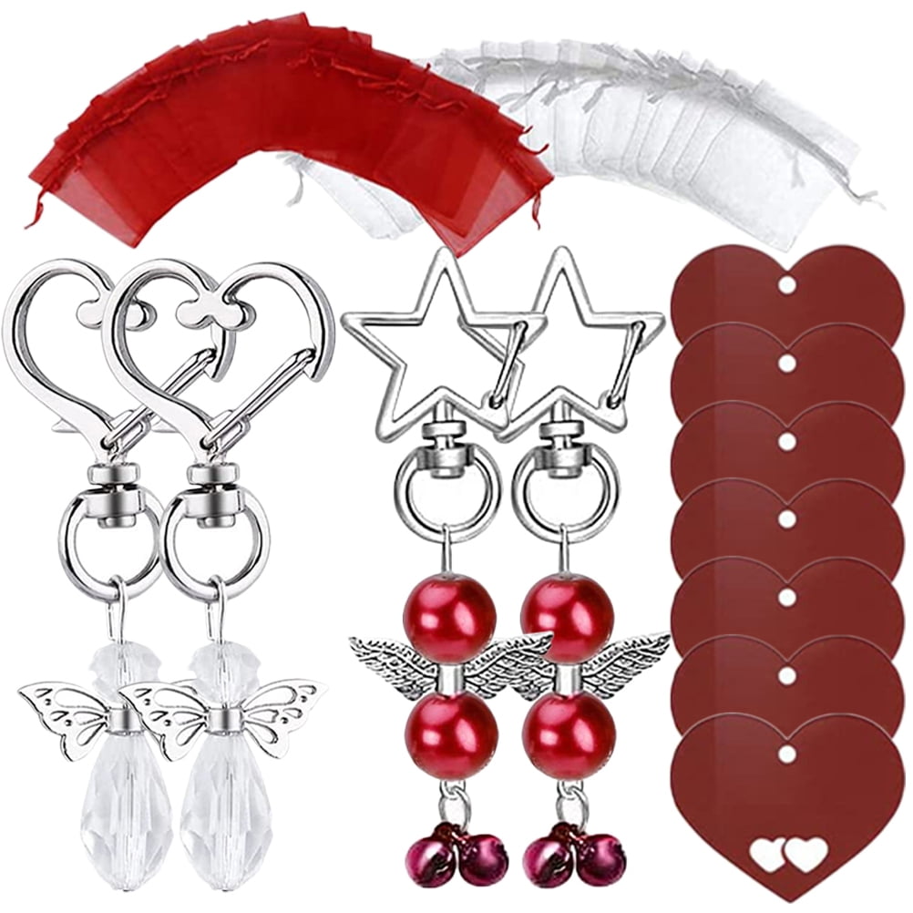 SHINYPASING Guardian Angel Charms 30 Sets Angel Keychains for Backpack ...