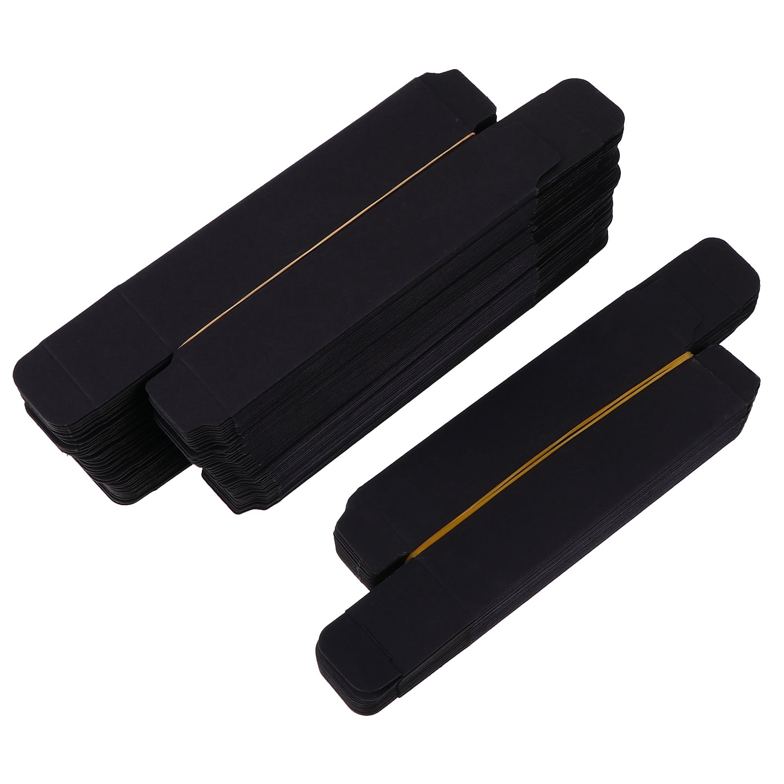 SHINYPASING Lip Gloss Containers 60Pcs Black Paper Rectangular for ...