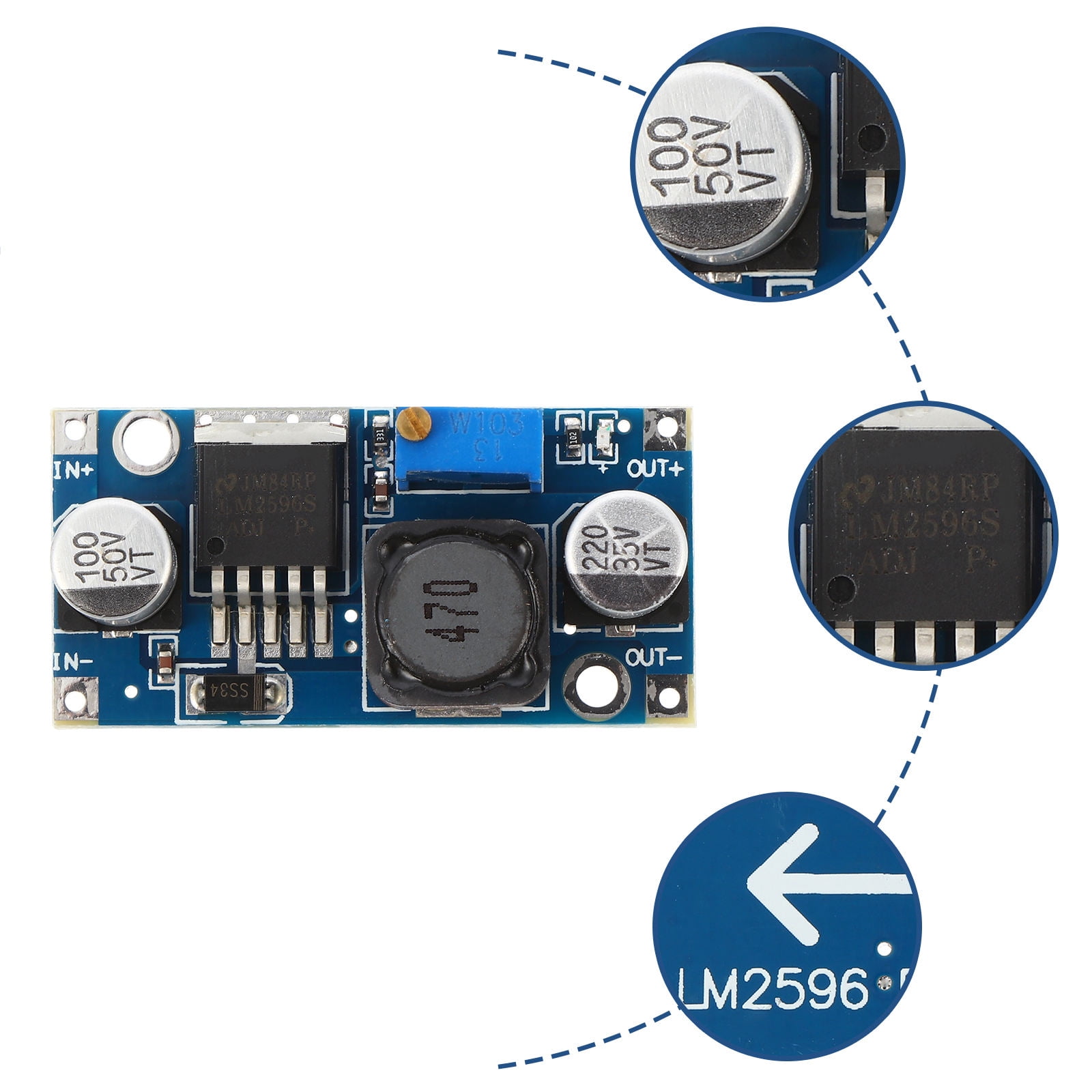 SHINYPASING Adjustable Power Converter Module Converter PCB 10Pcs ...