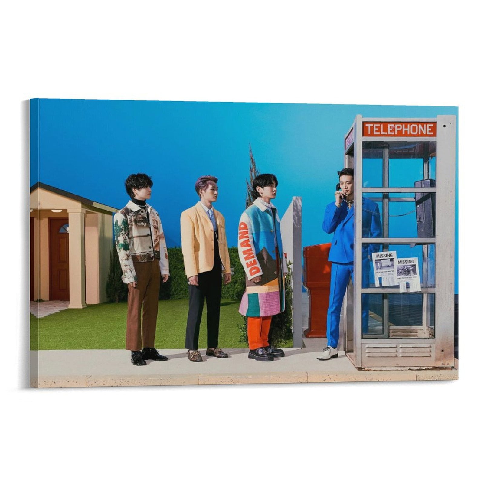 SHINee K-pop Hot Boy Band Korean Poster Print Photo Art Painting Canvas ...