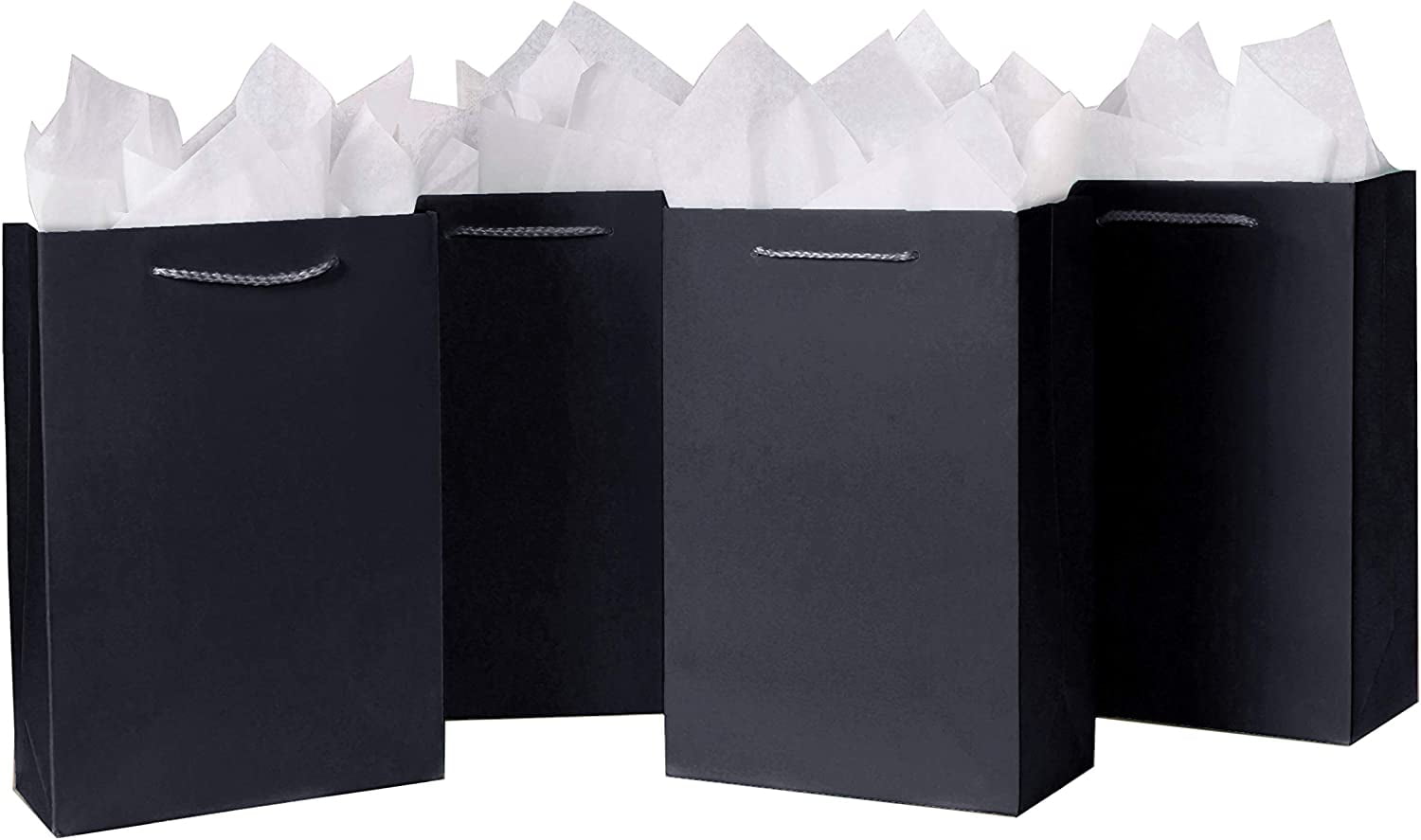 SHIPKEY 10 Pack Medium Black Gift Bags, Gift Bags for Men - Walmart.com