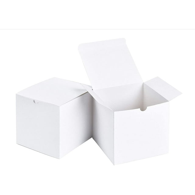 SHIPKEY 10PCS White Gift Boxes with Lids | 5x5x5 inches Gift Boxes for ...